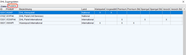 DHL API Einrichten – Dokumentation